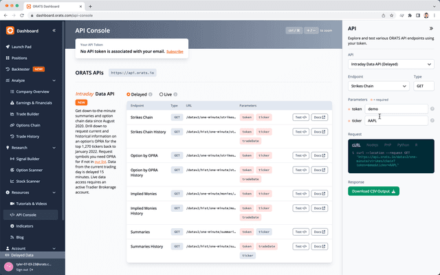 How to Explore Endpoints in the API Console
