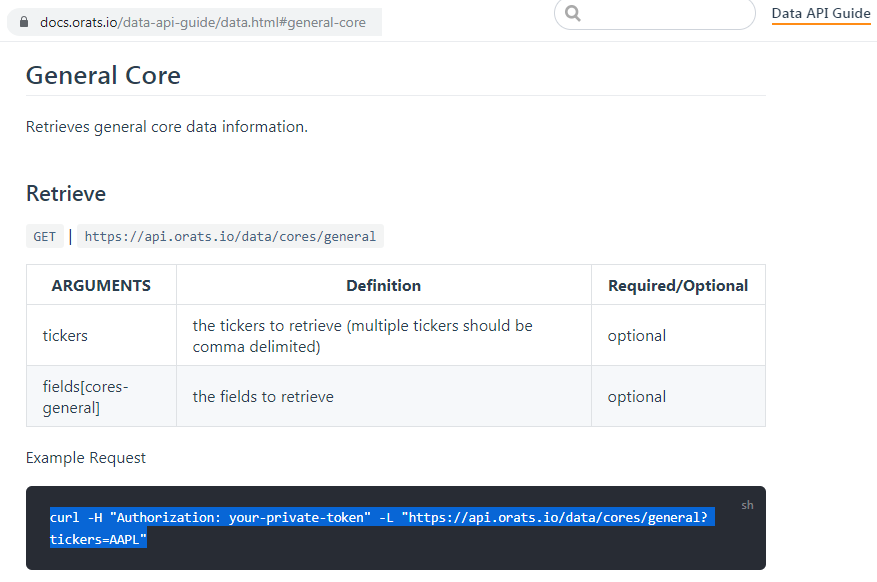 Beginners Guide to the ORATS Data API